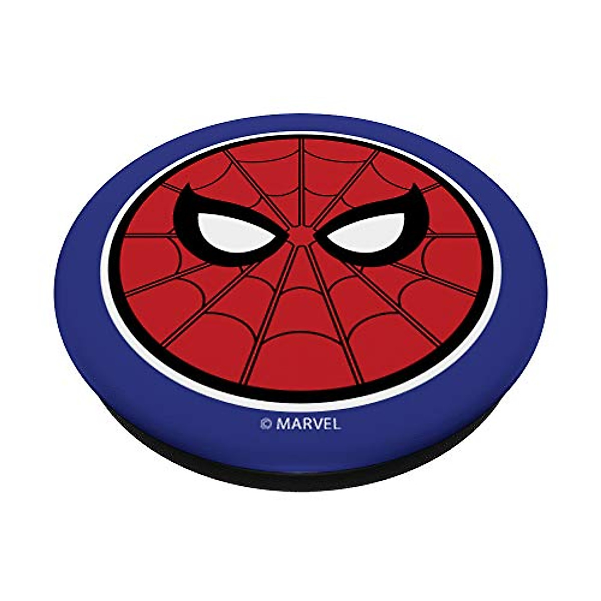Marvel Spider-Man Web Face Blue Circle Logo PopSockets PopGrip: Swappable Grip for Phones & Tablets
