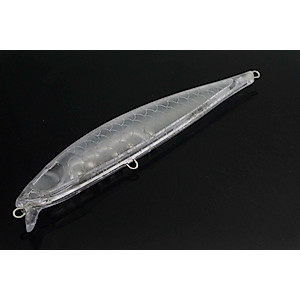 5pcs Unpainted Fishing Lures 18cm 36.45g Minnowbait FishingTopwater Freshwater Artifical Bait Blanks Fishing Plugs Spoons 279# Free Eye