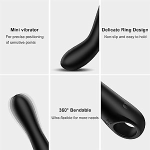 Mini Bullet Vibrators Adult Sex Toys for Woman - NSBAN G Spot Dildo Vibrator for Female Clitoral Stimulation with 10 Vibrating Modes, Clit Clitoris Stimulator for Woman & Couple Sex Pleasure(Black)