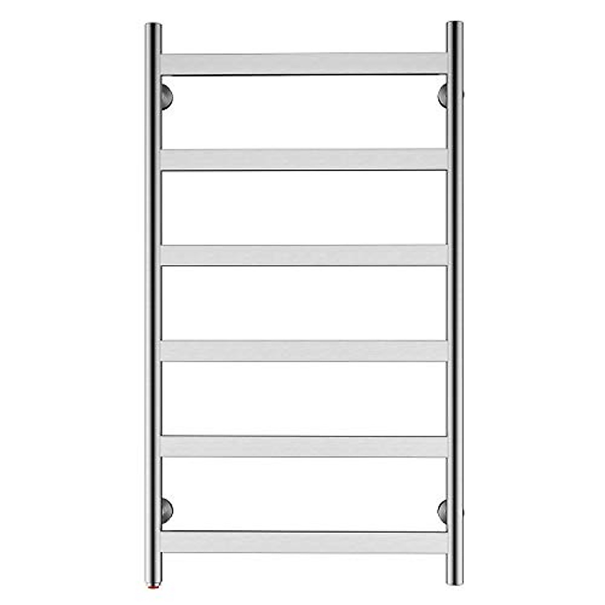 HEATGENE Towel Warmer 6 Flat Bar Towel Dryer Wall-Mounted Plug-in Bath Towel Heater - Brushed