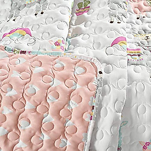 PB&J Make A Wish Southwest Llama Cactus White & Blush Reversible Throw Blanket, 50" x 60"