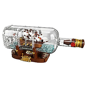 LEGO Ideas Ship in a Bottle 92177 Expert Building Kit, Snap Together Model Ship, Collectible Display Set and Toy for Adults (962 Pieces),Multicolor