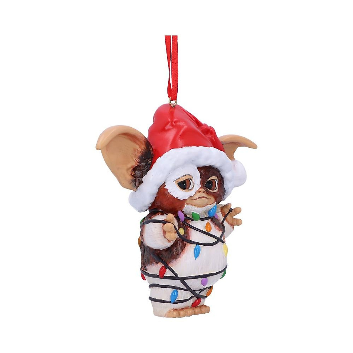 Nemesis Now Gremlins Gizmo in Fairy Lights Hanging Festive Decorative Ornament, Red, Housewarming