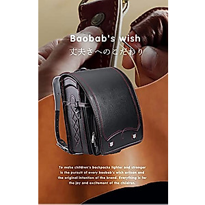 Baobab's wish Ransel Randoseru Japanese schoolbag Backpacks Lightweight & Sturdy Japan Backpacks With One-touch Switch (blue) (rbsb-012)