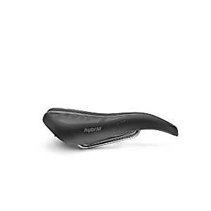 SMP Selle Hybrid Gel Man Bicycle Saddle Seat - Black Made in Italy