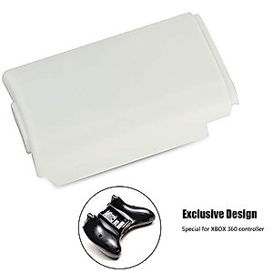 Battery Cover, Shell Case Cover Kit Anti-Abrasion Oil Injection Process Easy to Install for Game Console Controller(White)