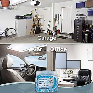 SMELLS BEGONE Odor Eliminator Gel Beads - Air Freshener - Eliminates Odor in Bathrooms, Cars, Boats, RVs & Pet Areas - Made with Essential Oils - Fresh Cotton Scent - 12 Ounce