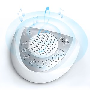 White Noise Sound Machine for Sleeping Baby Kid Adult Office Privacy with 24 Soothing Sounds, Portable Sleep Machine White Noise Fan Natural Sound, Battery & Plug, Timer, 2 USB Charger, Headphone Jack