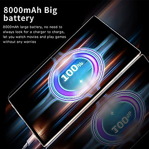 Black Tablet, 100‑240V Smart Touch 10.1in Tablet 1080x1960 HD Resolution 2.4G 5G Dual Band for Work (US Plug)