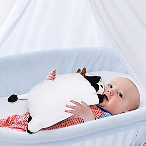 ROPELOK Giant Cow Stuffed Animals Plush Toy, Cow Plush Pillow, 19.6" Stuffed Cow Plush for Kids Children Xmas Birthday Gifts (Round Eyes)