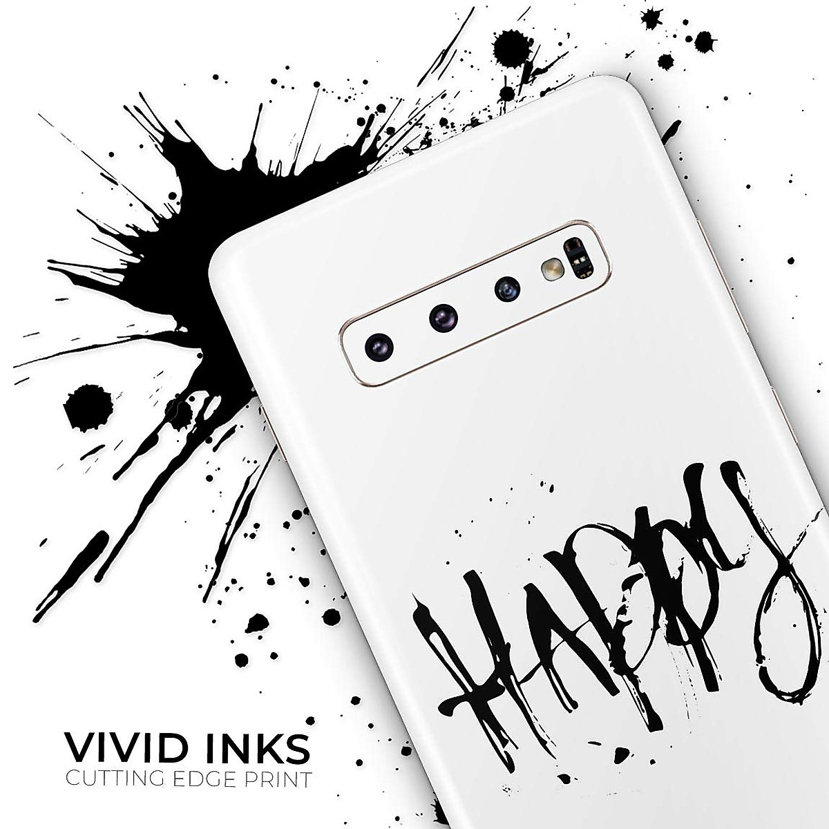 DesignSkinz Happy Splatter Protective Vinyl Decal Wrap Skin Cover Compatible with The Samsung Galaxy S20 (Screen Trim & Back Glass Skin)