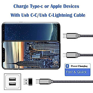 SNESH-2 Pack USB-C Female to USB Male Adapter, USB C to USB A Adapter Compatible with Mbook, Notebook, Tablet, Smartphone Such as Samsung Galaxy