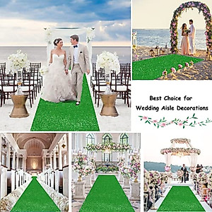 Wedding Aisle Runner Green Sequin Aisle Runner for Wedding Ceremony 4FTx15FT Wedding Runner Aisle Runway Glitter Aisle Runners for Parties Wedding Accessories Aisle Carpet for Bridal Shower Decor