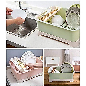SDGH Dish Rack - Durable Mini Dish Drainer Rack and Tray Perfect for Sinks, and Compact Kitchen Sinks (Color : Gray)