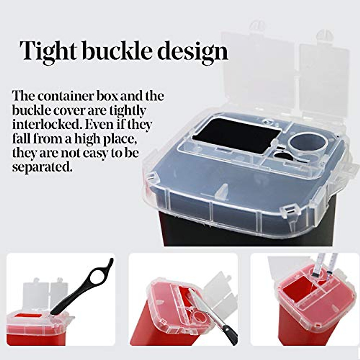 Storage Container Barbershop Disposable Blade Tattoo Needles Square Waste Storage Box Container