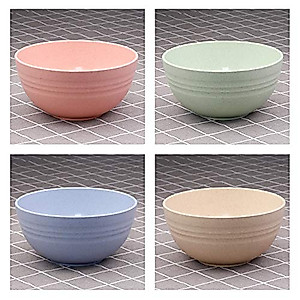 Unbreakable Cereal Bowls - 24 OZ Wheat Straw Fiber Lightweight Bowl Sets 8 - Dishwasher & Microwave Safe - for,Rice,Soup Bowls