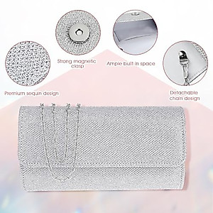 Women&#039;s Evening Bag Clutch Purses Sparkling Party Handbag Bling Wedding Bag with Chain for Ladies for Prom Cocktail Party Wedding Engagement