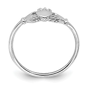 925 Sterling Silver Heart Love Irish Claddagh Celtic Ring Jewelry Size 6