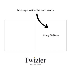 TWIZLER Happy 5th Birthday Card, 6.1 x 6.1 in, Envelope Included