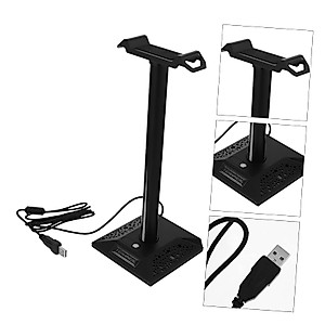 Parliky 7pcs Headphone Stand Aluminum Alloy Desk Accessories