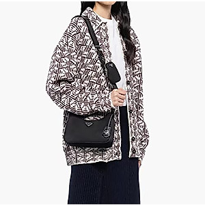 PRAD Classic simple logo multi-function removable shoulder strap black two-in-one mother bag handbag shoulder bag gift for women