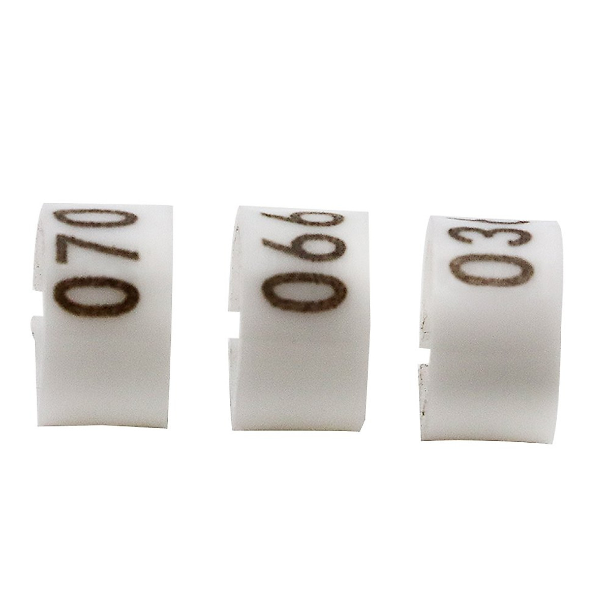 iherdsman 001-100 Multi-color Bird Leg Bands Numbered 8 mm Pigeon Parrot Chicks Leg Band Duck Clip Rings Bands (White)