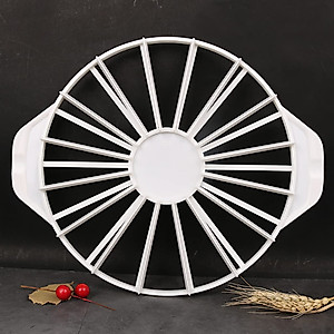 Baking Cake Slicers Household Pies Cakes 14/16 Pieces Slicer Cutter Round Equal Portion Marker Divider Baking Tool White Cake Slicer For Even Slices 16
