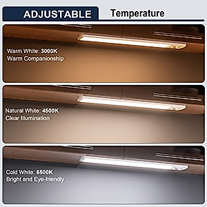 Under Cabinet Lights Motion Sensor: 90-LED Closet Lights Under Counter Lights for Kitchen 2500mAh 3 Color Dimmable USB Rechargeable Wireless Magnetic Lights for bedroom Hallway Stairway 11.8 inch 2Pcs