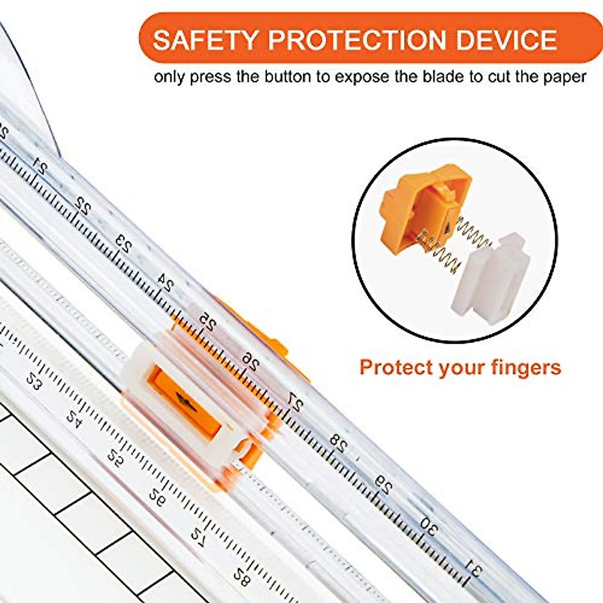 Weenkler Replacement Blades for Firbon, Weenkler, Evteck, Flisin Paper Cutter, Paper Cutter Trimmer Blade with Security Safeguard Design for A4, Carstock, Photo and Wrapping (4 Packs)