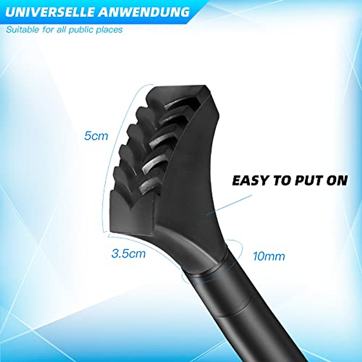 6 Pack Hiking Walking Sticks Rubber Tips, Replacement Tips Protectors for Trekking Poles, Fits Most Standard Hiking, Trekking, Walking Poles (Shoe Shape Tips)