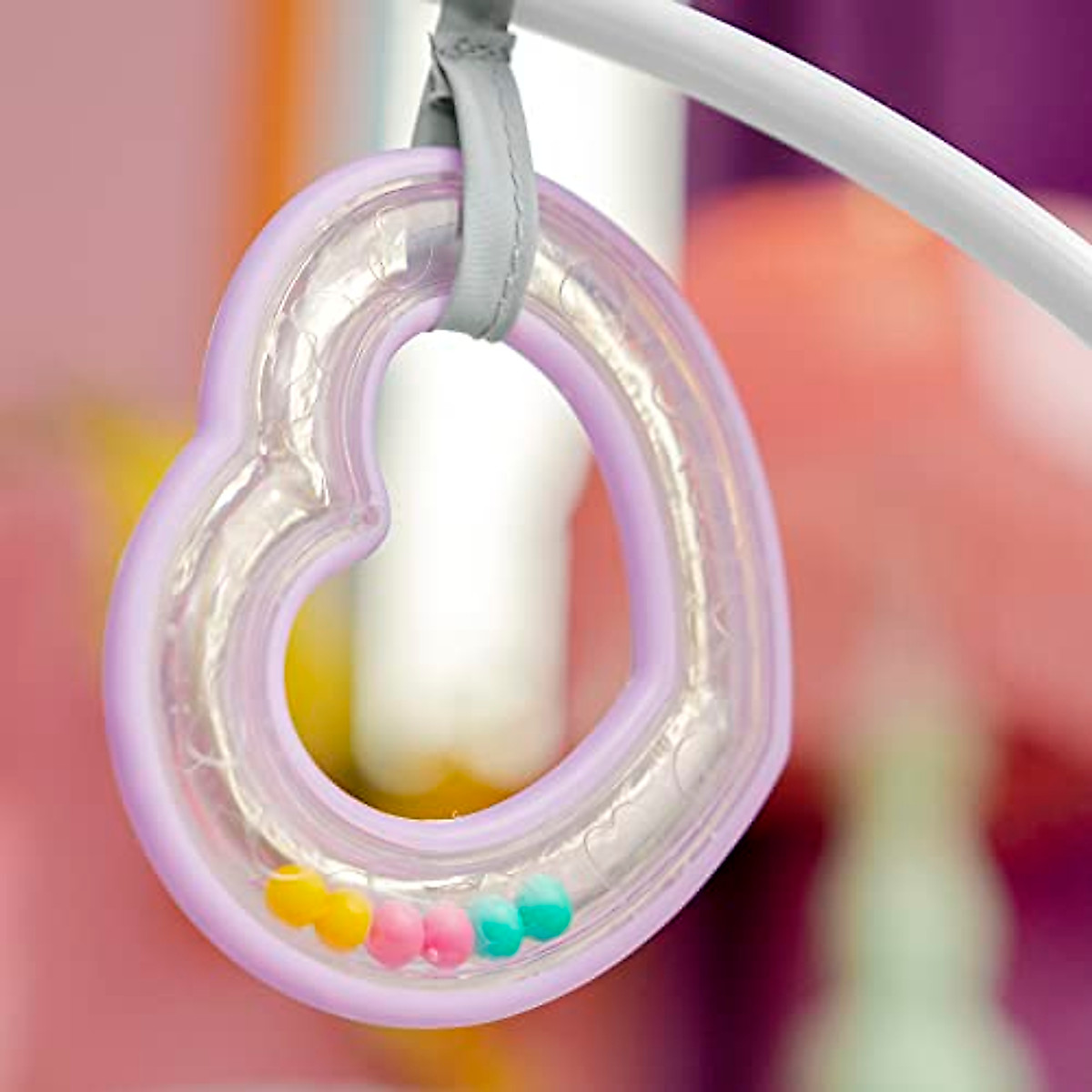 Bright Starts Rosy Rainbow Infant to Toddler Rocker with Vibrations, Baby Seat for Girl or Boy, Newborn +