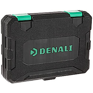 Amazon Brand - Denali 19-Piece 1/2-Inch Drive 6 Point Shallow Impact Socket Set, SAE Size With Carrying Case, 10.2" x 8.5" x 2.4"