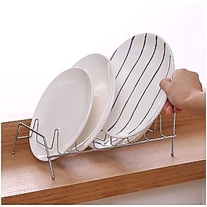 Plate Rack Draining Dish Rack 2PACk Modern Kitchen Countertop Sink Dish Drying Rack, Removable Cutlery Tray Drain Rack And Bowls Pan Plate Holder