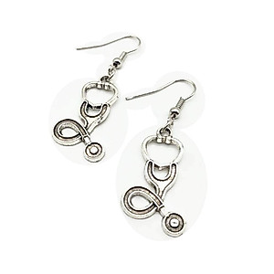 New Hospital Medical Bag Earrings Stethoscope Earrings Syringe Earrings (2Pairs #3)