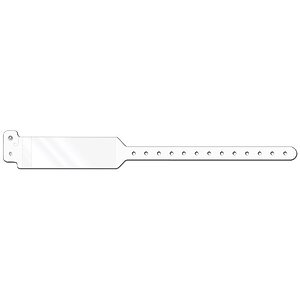 PDC Healthcare WBSHDA-9 Poly Confident Laminating Shield Style Adult-Sized Wristband, Permanent Snap Closure, Latex And Phthalate-Free, White (Box of 500)