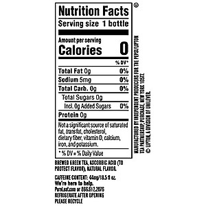 Pure Leaf Iced Tea, Unsweetened Green Tea, 18.5 fl Oz Bottles (Pack of 12)