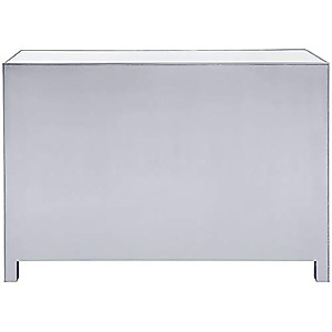 Elegant Decor Dresser 6 Drawers 48in. W x 18in. Din. x 32in. H in Antique Silver Paint