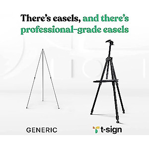 Portable Artist Easel Stand - Adjustable Height Painting Easel with Bag - Table Top Art Drawing Easels for Painting Canvas, Wedding Signs & Tabletop Easels for Display - Metal Tripod - 21x66 inches