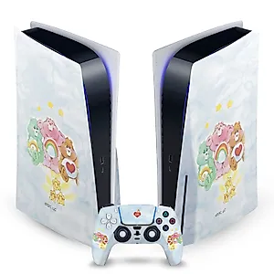 Head Case Designs Officially Licensed Care Bears Group Classic Matte Vinyl Faceplate Sticker Gaming Skin Case Cover Compatible with Sony Playstation 5 PS5 Disc Edition Console & DualSense Controller