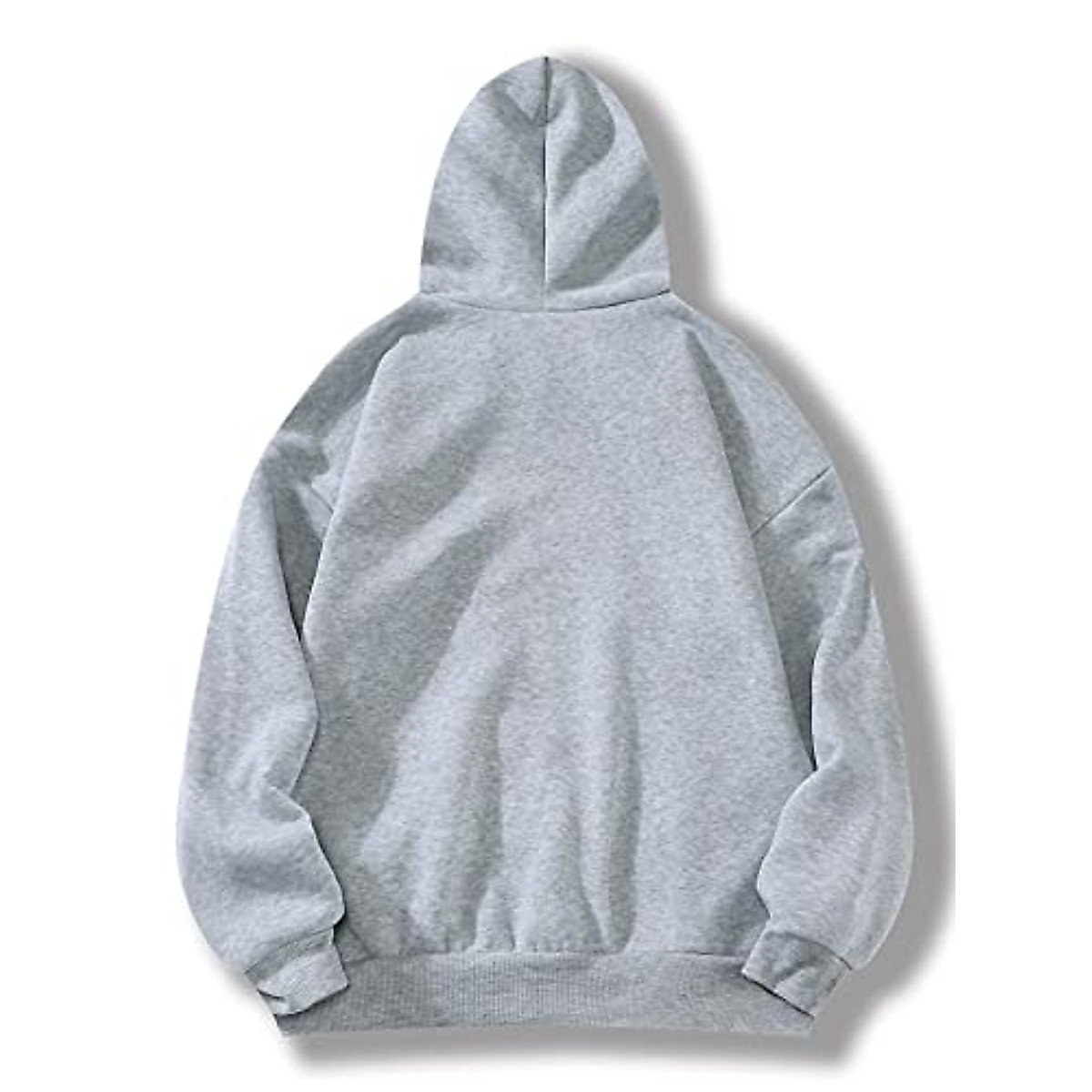 SOLY HUX Women's Letter Graphic Print Hoodie Casual Long Sleeve Drawstring Pocket Pullover Top Sweatshirt Grey Graphic M