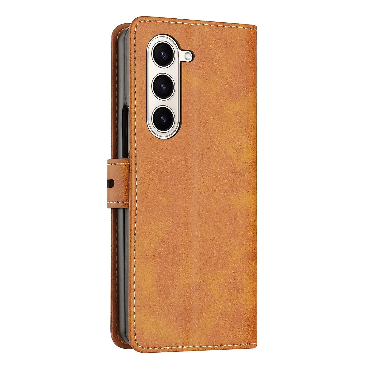 Phone Flip Case Compatible with Samsung Galaxy Z Fold 5 2023 Wallet Case, PU Leather Phone Case Magnetic Flip Folio Leather Case Card Holders [Shockproof TPU Inner Shell] Protective Case phone protect