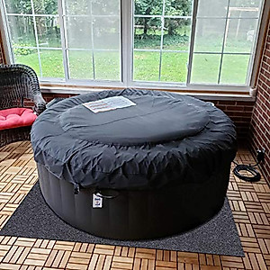 Sensko Hot Tubs Mat, Home Equipment mat，Absorbent/Waterproof – Protects Floor, Contains Liquids, Anti-Slip and Waterproof Backing, Protect The hot tubs from wear, Washable (72" x 74")