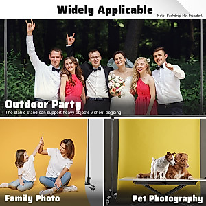 ALINBIN Backdrop Stand on Wheels 10x7ft(WxH) Photo Studio Adjustable Backdrop Stand for Parties Background Support Kit with 6 Crossbars 4 Backdrop Clamps for Paties Wedding Events Decoration