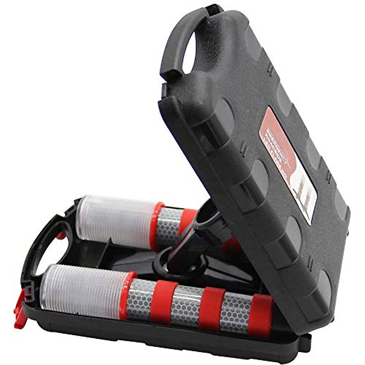 Twinkle Star Emergency Roadside Flares Kit LED Safety Strobe Road Warning Light Highway Beacon Alert Flare with Magnetic Base, Detachable Stand, Solid Storage Case (Set of 4)