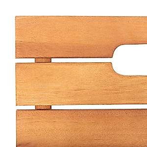 Safavieh PAT7057A-SET2 Outdoor Collection Blison Natural Brown Folding (Set of 2) Patio Chair