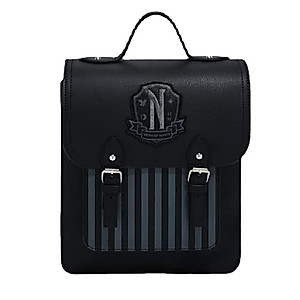 Wednesday Mini Backpack for Women Aesthetic Back to School Y2K Gothic Preppy Nevermore Academy School Book Bag (Gray)