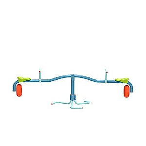 TP Toys, Spiro Spin Seesaw | Sit and Spin Teeter Totter with 360 Spin and Bounce Wheel | Kids Outdoor Play Equipment for Backyard, Playground, or Indoor Fun | Boys and Girls Ages 3-8.