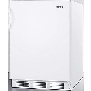 Summit Appliance FF6WBI7IF Commercially Listed Built-in Undercounter 24" Wide All-Refrigerator for General Purpose Use with Auto Defrost, Integrated Door Frame for Overlay Panels and White Cabinet