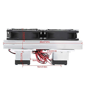 12V Compact Refrigeration Cooling Systems Air Conditioning Systems with Miniature,Thermoelectric Cooler,Semiconductor Refrigeration Cooling Device Thermoelectric Cooler 12A 12V DIY Refrigeration