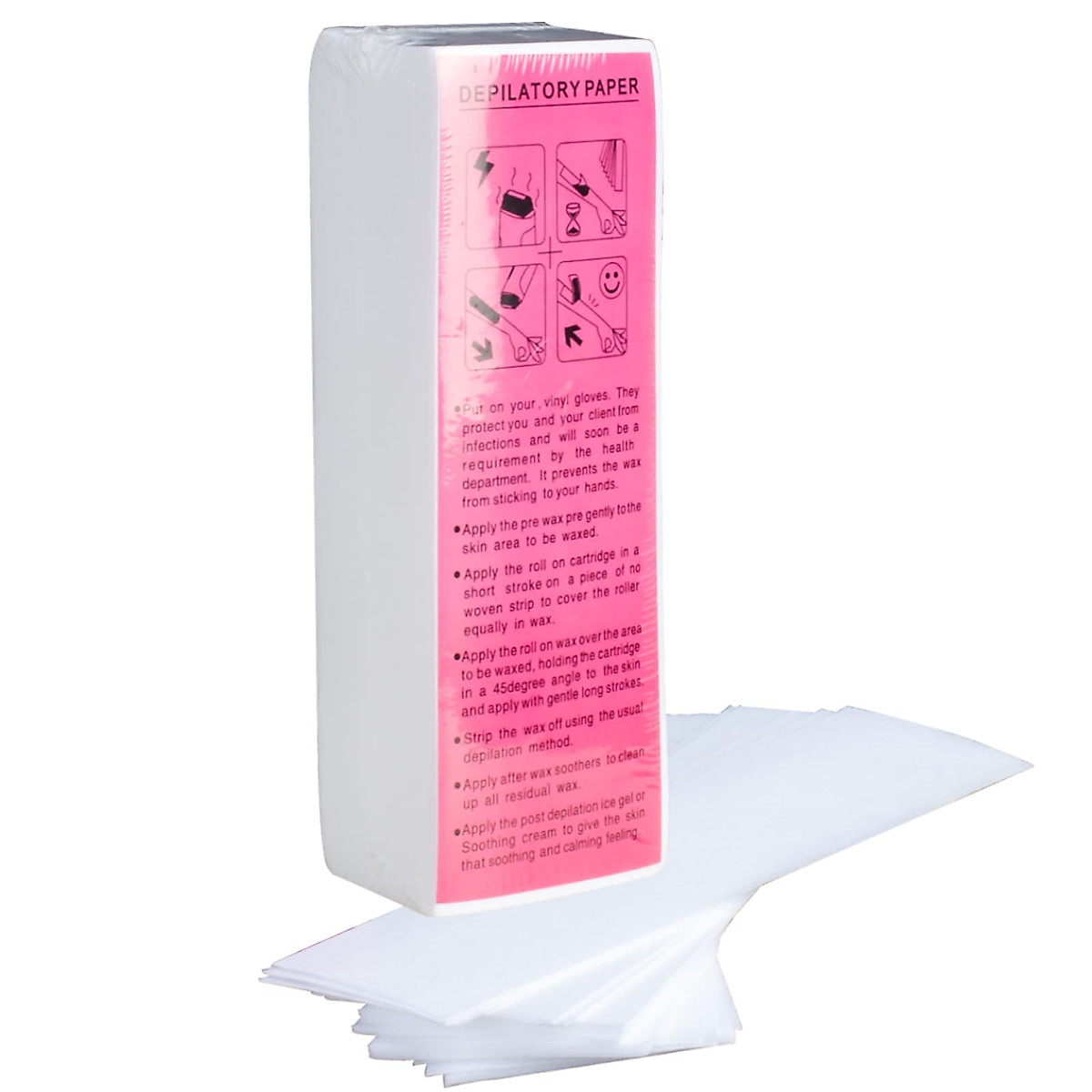 Roll on Wax, Hair Removal Wax Kit, 4pcs Honey Roll on Wax & 100 Non-Woven Wax Strips, Hair Removal Wax Cartridge, Depilatory Wax Roller Refill, Hair Removal Wax Roller for Body Waxing, Leg and Arms